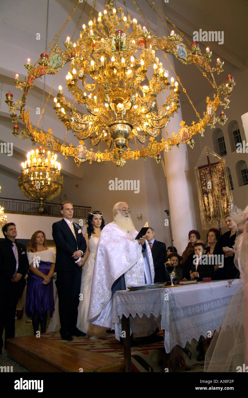 Greek Orthodox Wedding Ceremony Stock Photo - Alamy