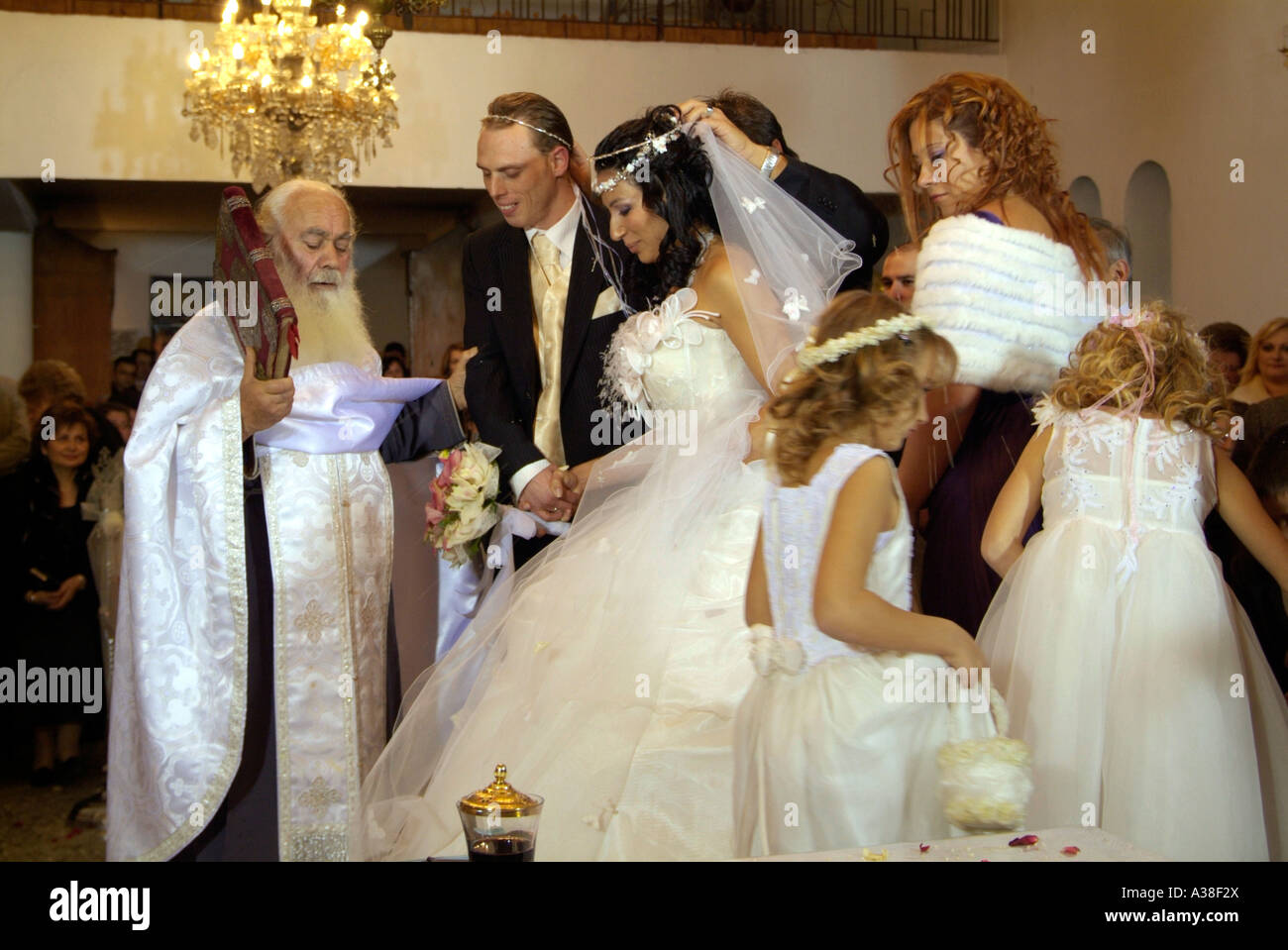 Greek Orthodox Wedding Ceremony Stock Photo - Alamy