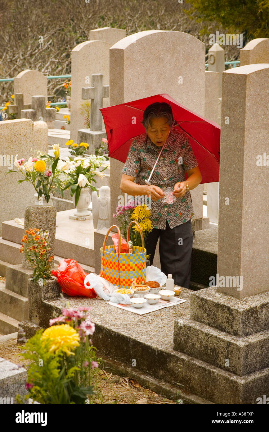 Ching ming - Spring grave cleaning, Hong Kong Stock Photo - Alamy