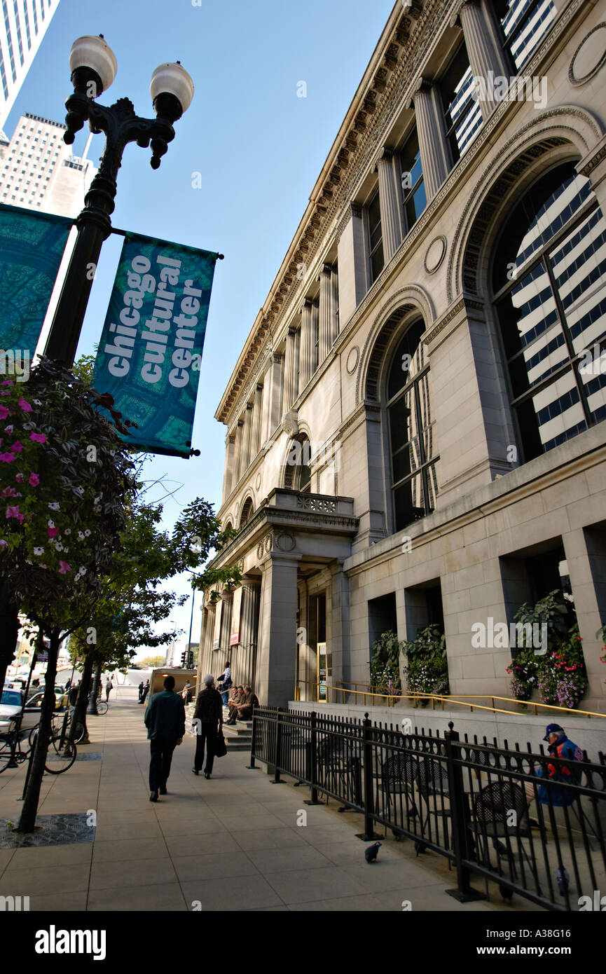 ILLINOIS Chicago Chicago Cultural Center former city library building ...