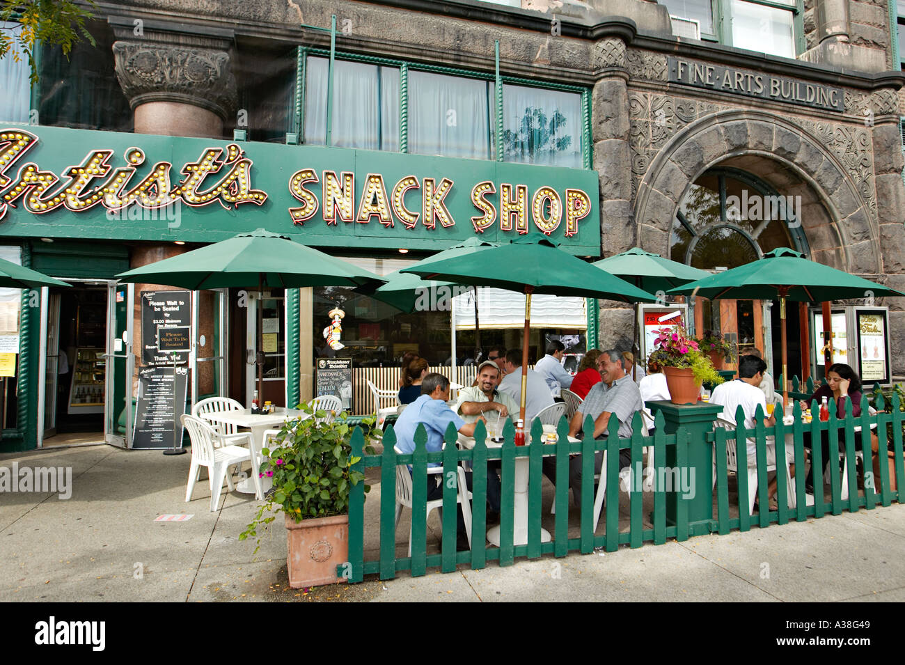 ILLINOIS Chicago Artists Snack shop restaurant on Michigan Avenue ...