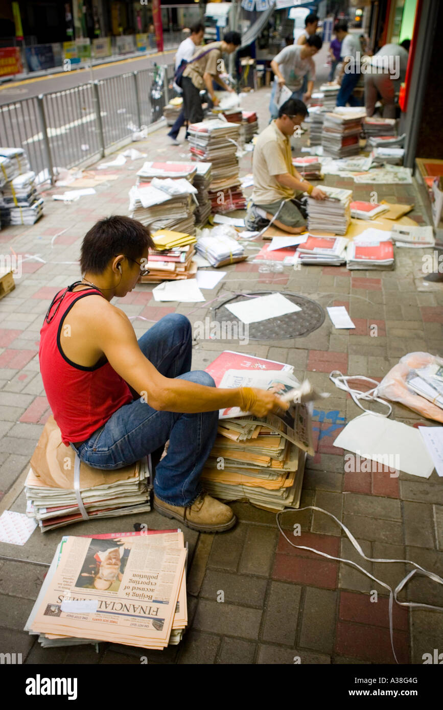 Newspaper vendors, Hong Kong Stock Photo - Alamy