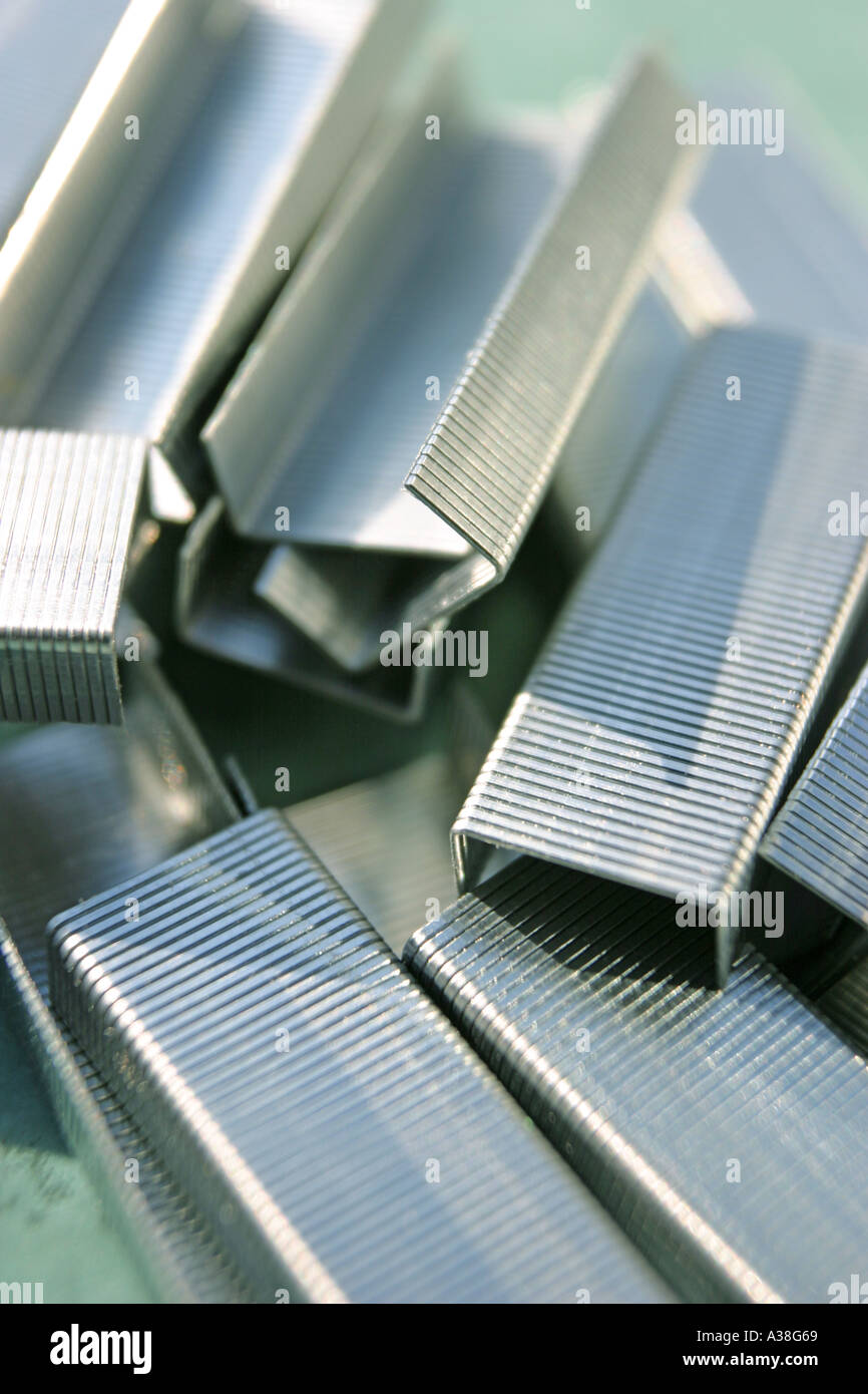 Stack of Staples Stock Photo - Alamy