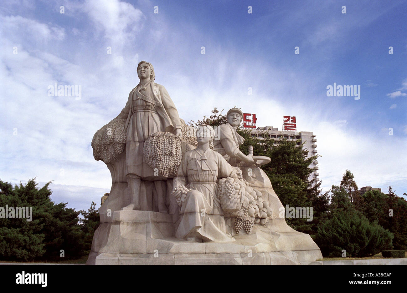 Harvest statue Pyongyang North Korea Stock Photo - Alamy