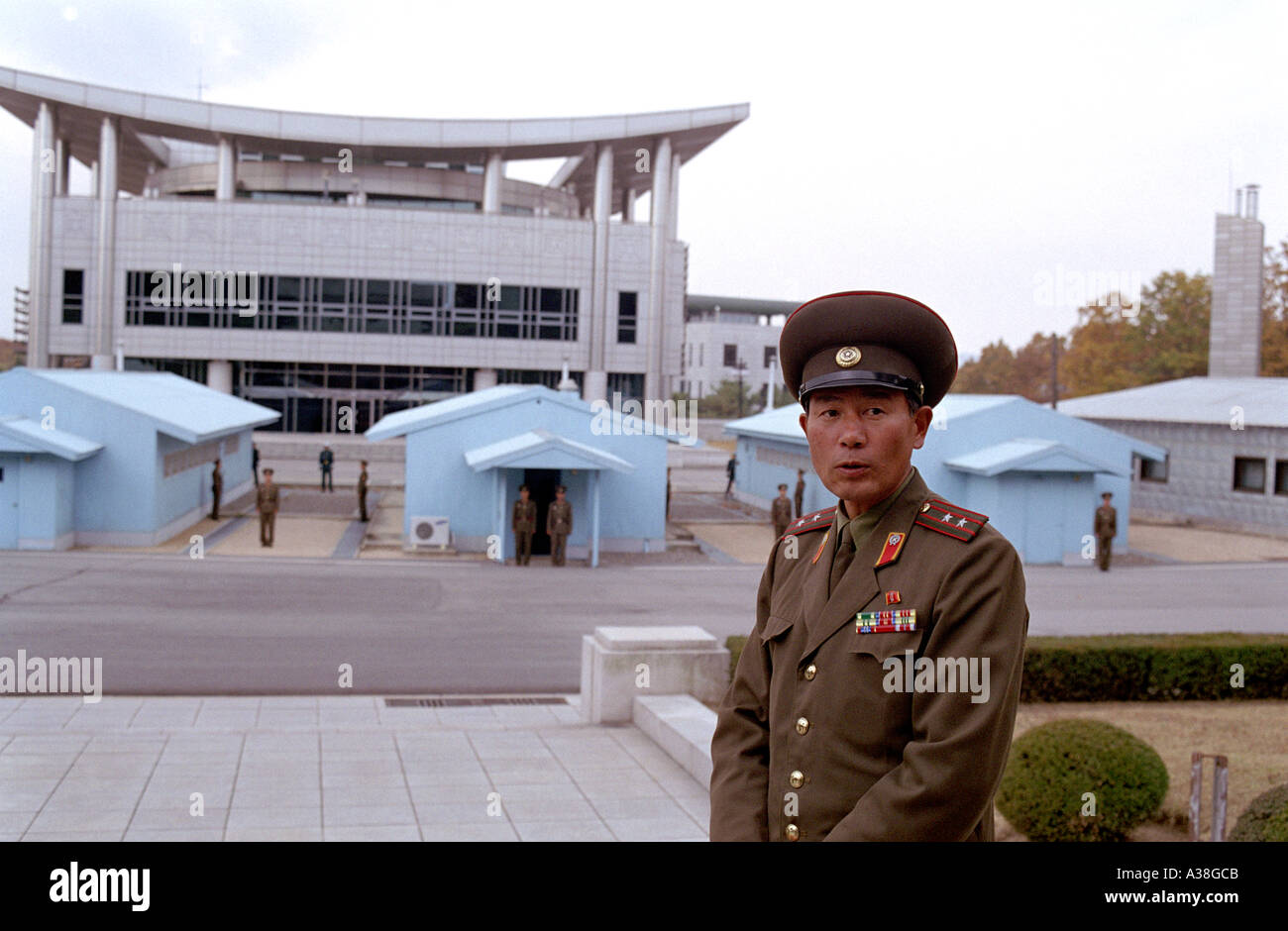 Friendly military guide DMZ North Korea Stock Photo - Alamy