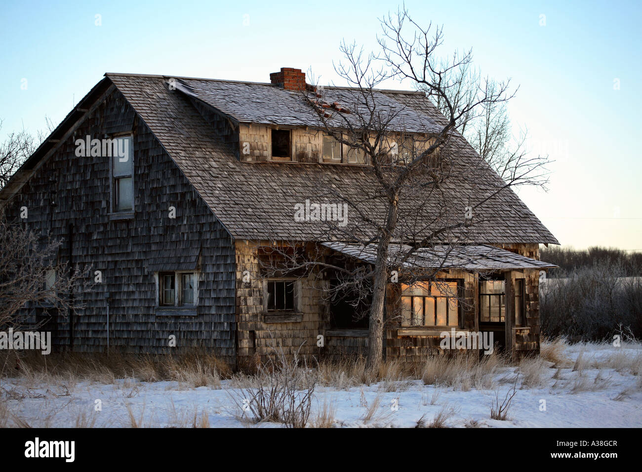 old house in winter Stock Photo - Alamy