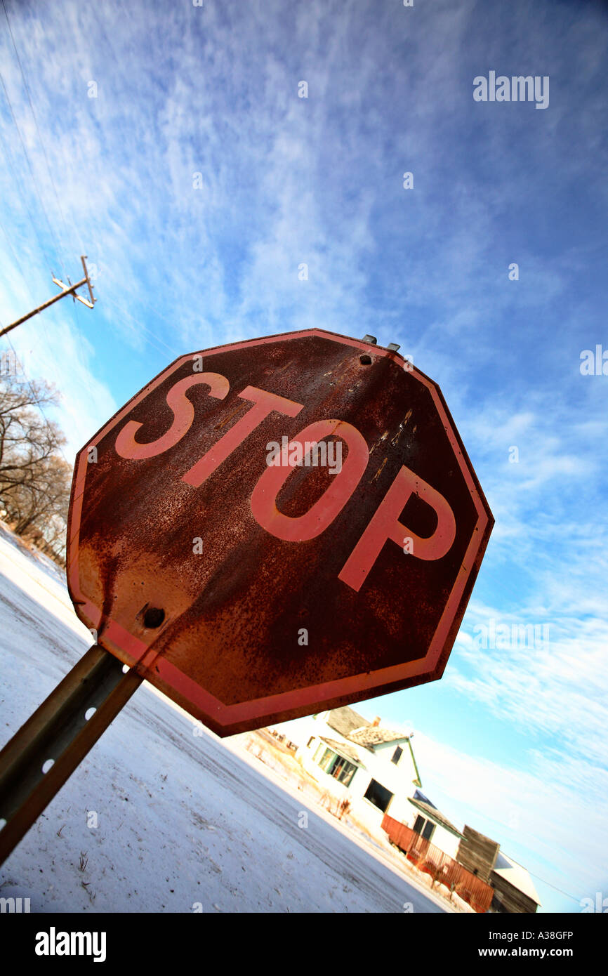 rusted stop sign Stock Photo - Alamy