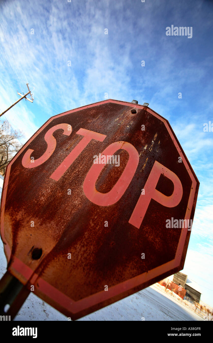 rusted stop sign Stock Photo - Alamy