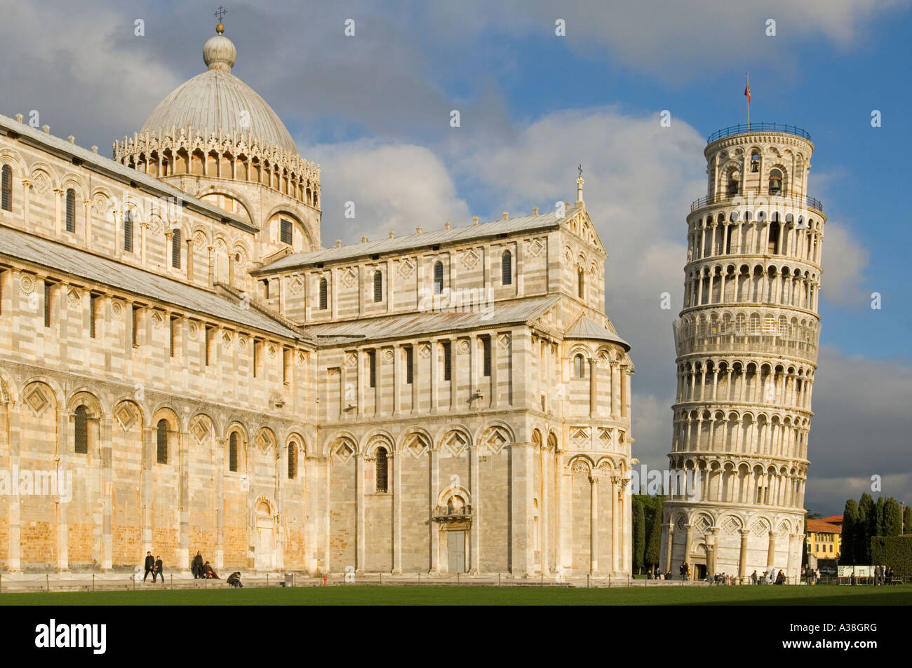 A view of the Cathedral and leaning tower within the area known as ...