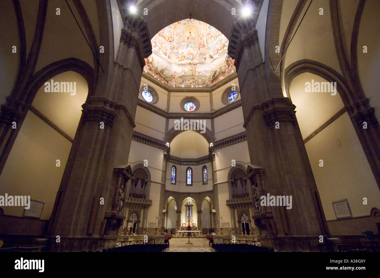 An interior view of the Basilica di Santa Maria del Fiore (Duomo) in ...