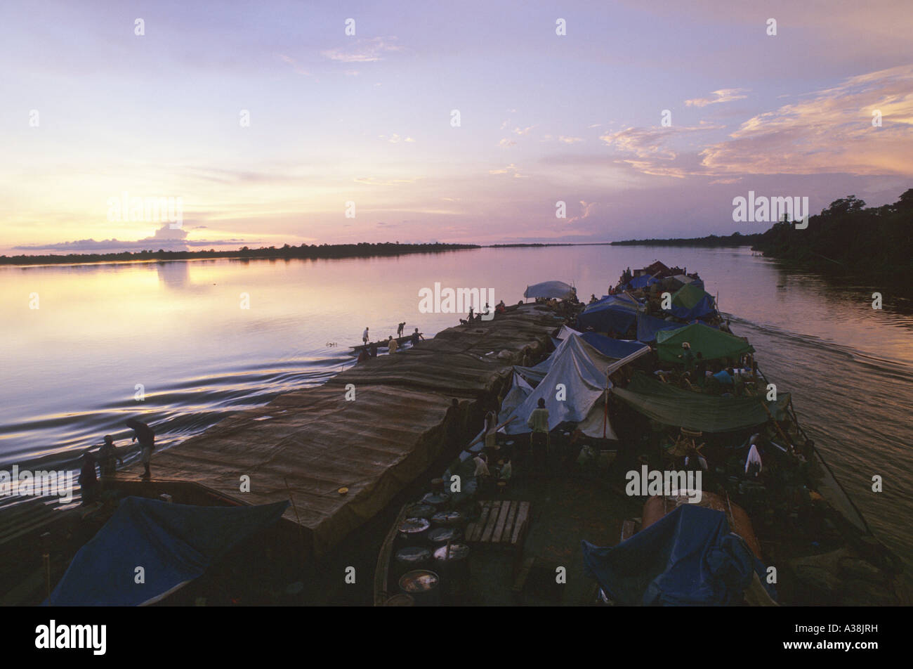 barge congo river Stock Photo - Alamy