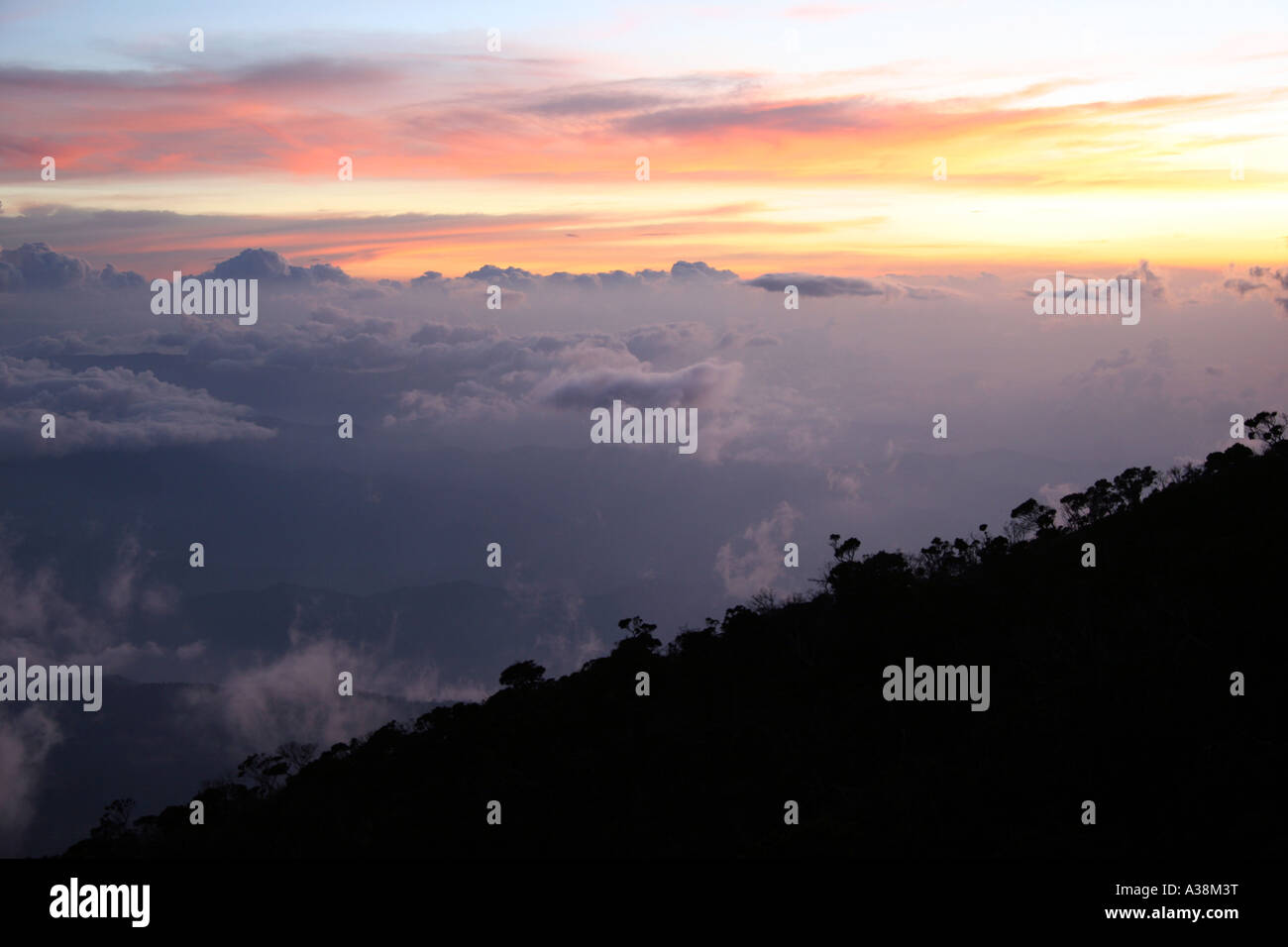 Sunset from Laban Rata on Mt Kinabalu, at 4095m the highest in SE Asia ...