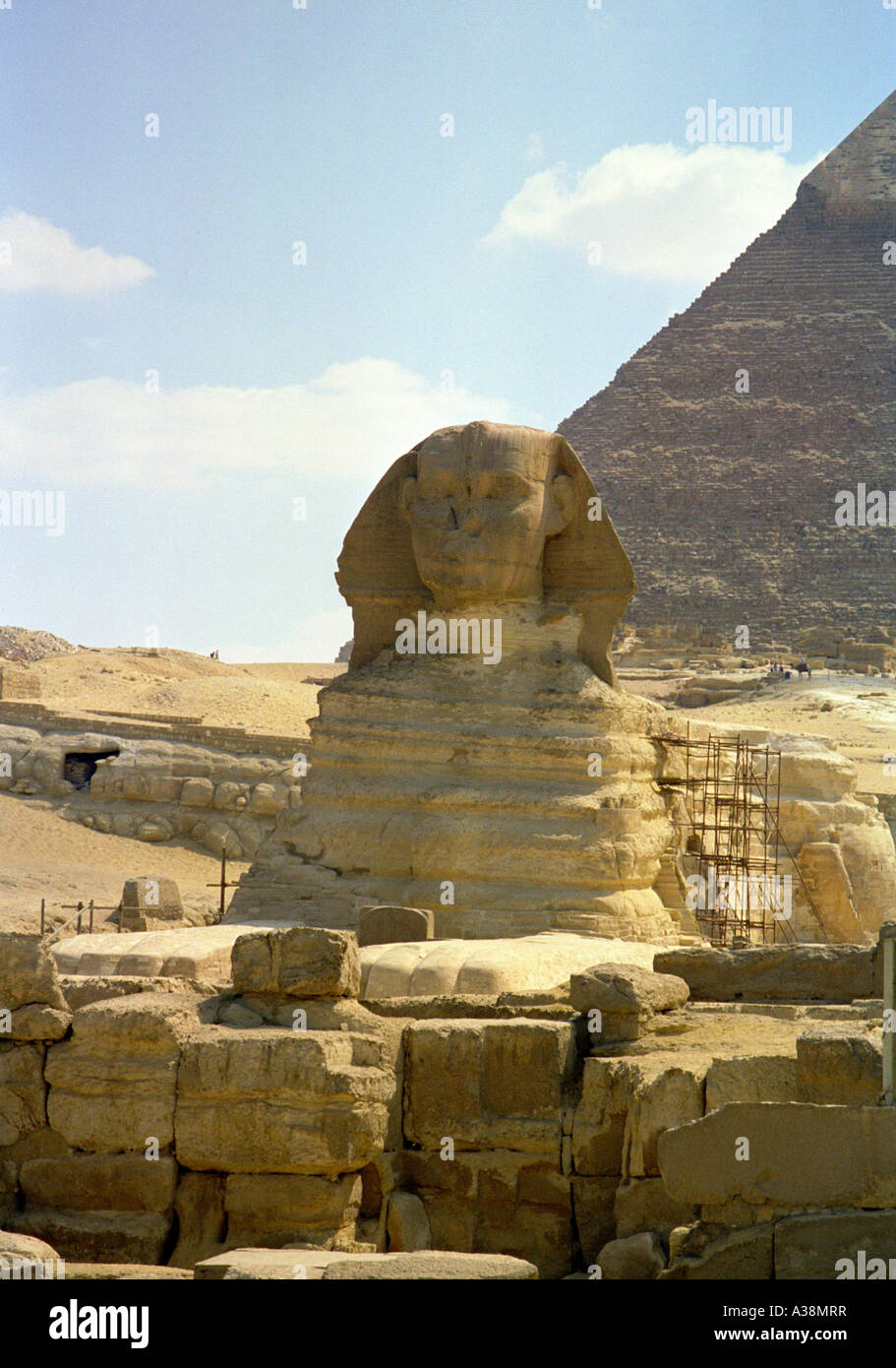 The Great Pyramid and Sphynx at Giza, Cairo, Egypt Stock Photo - Alamy