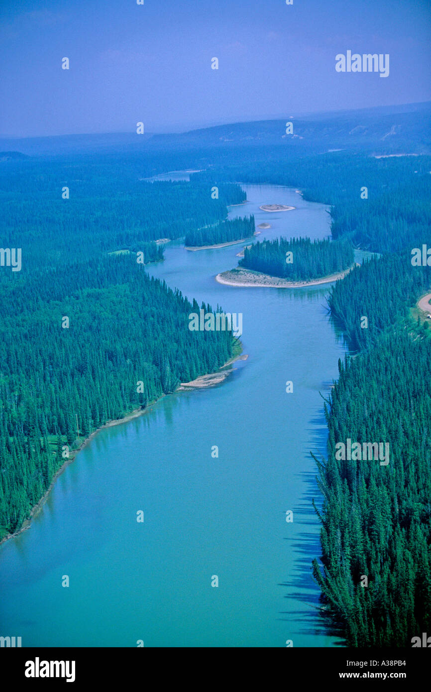 Aerial of the athabasca river hi-res stock photography and images - Alamy