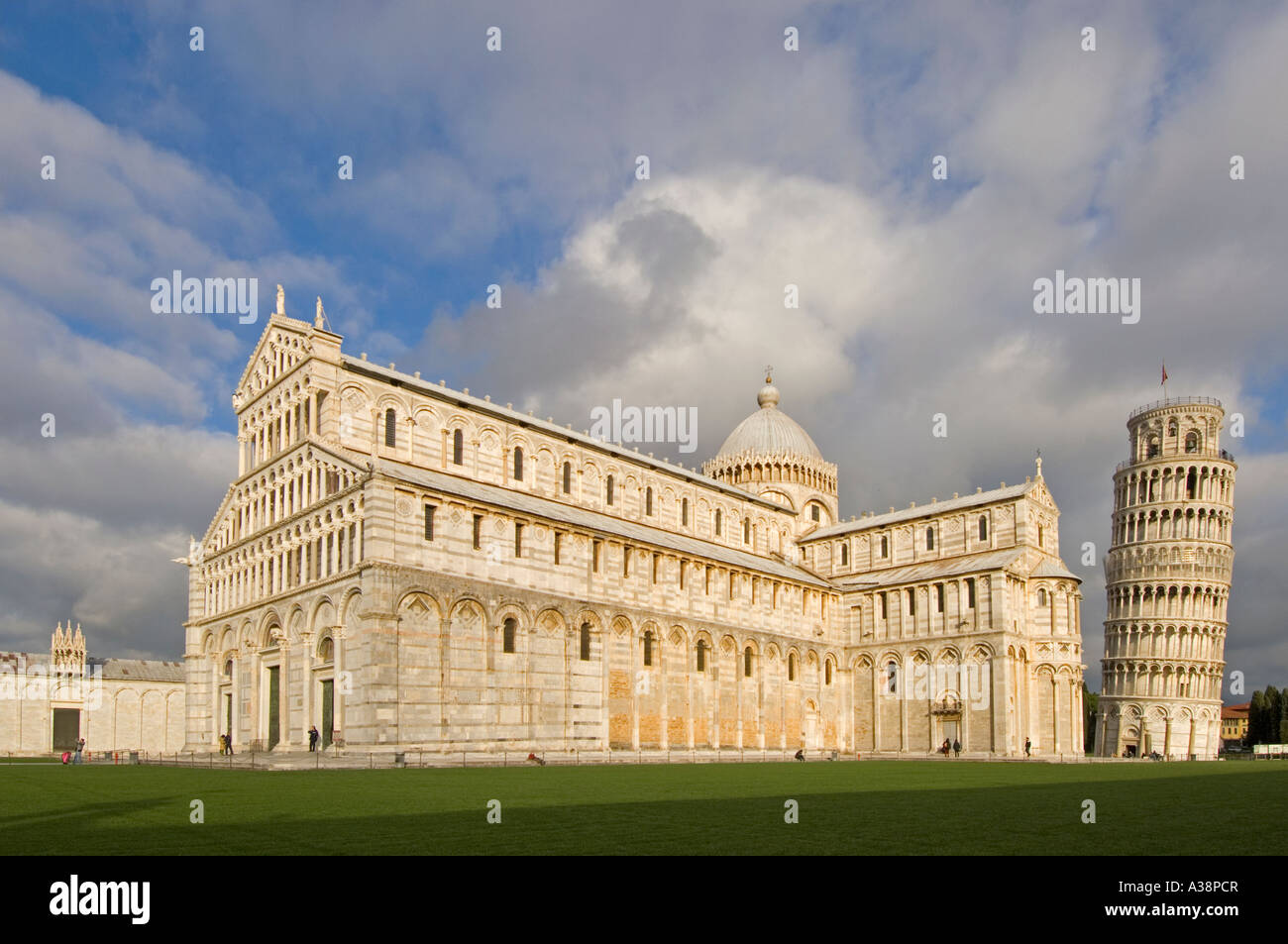 A view of the Cathedral and leaning tower within the area known as ...