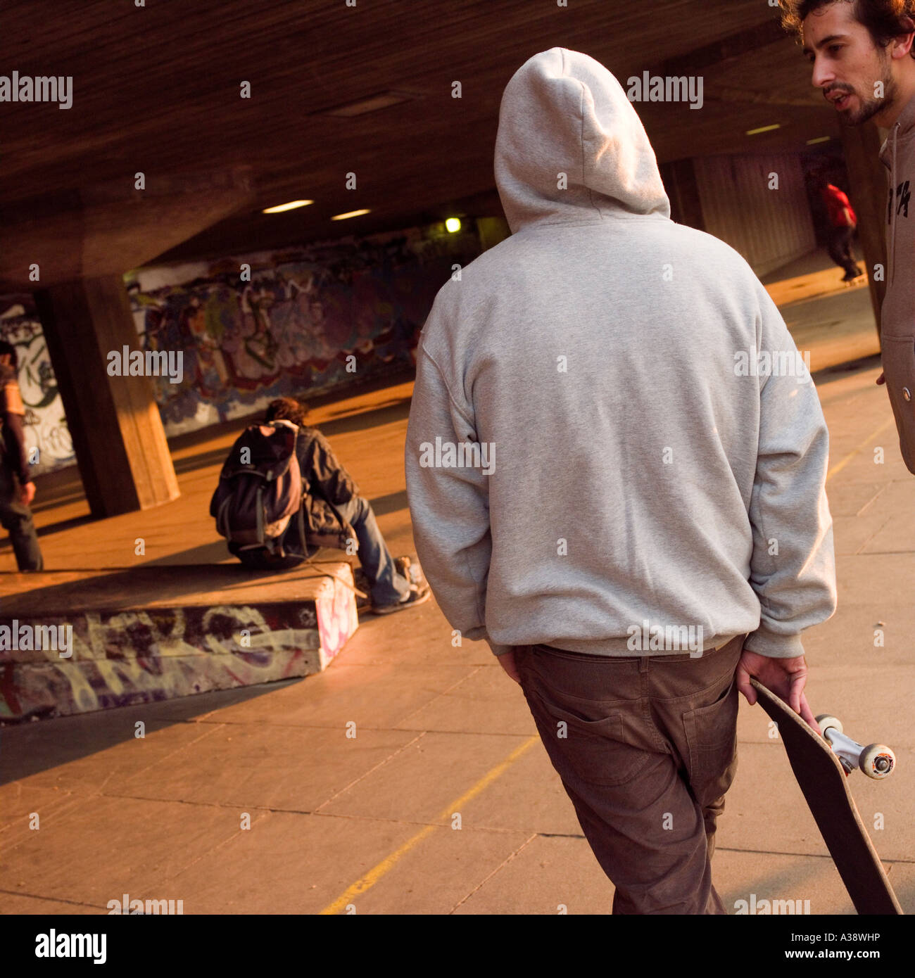 Skateboarders on the South Bank London England UK Stock Photo - Alamy