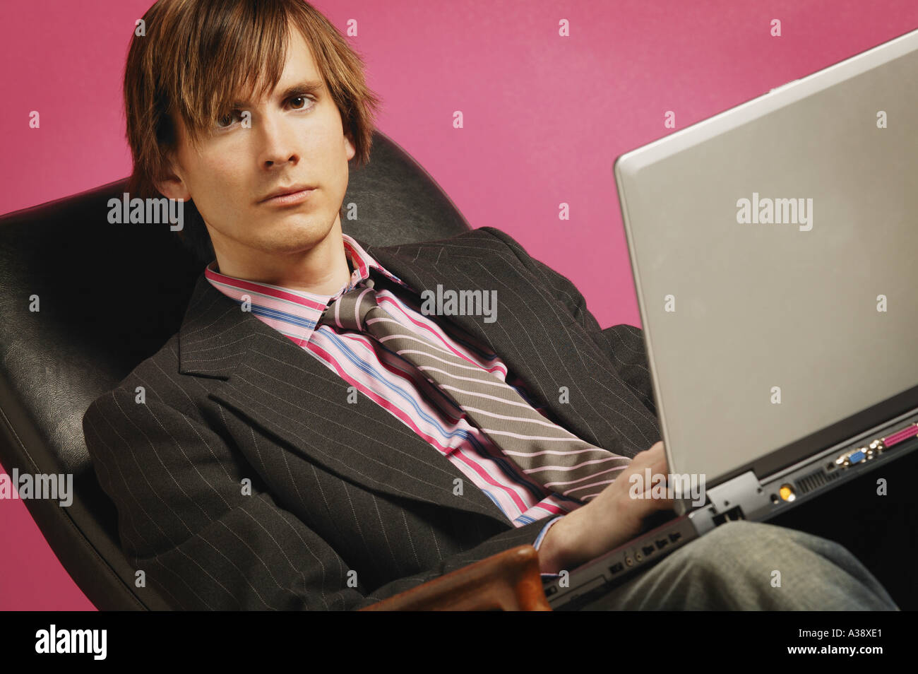 Lean back laptop hi-res stock photography and images - Alamy