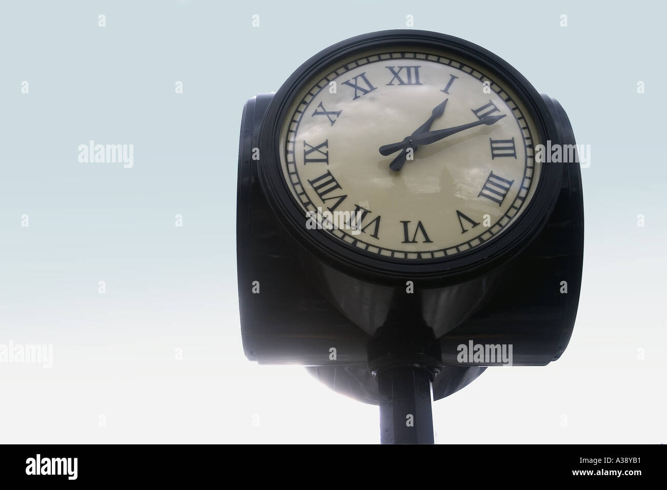 Old fashioned public clock Stock Photo - Alamy