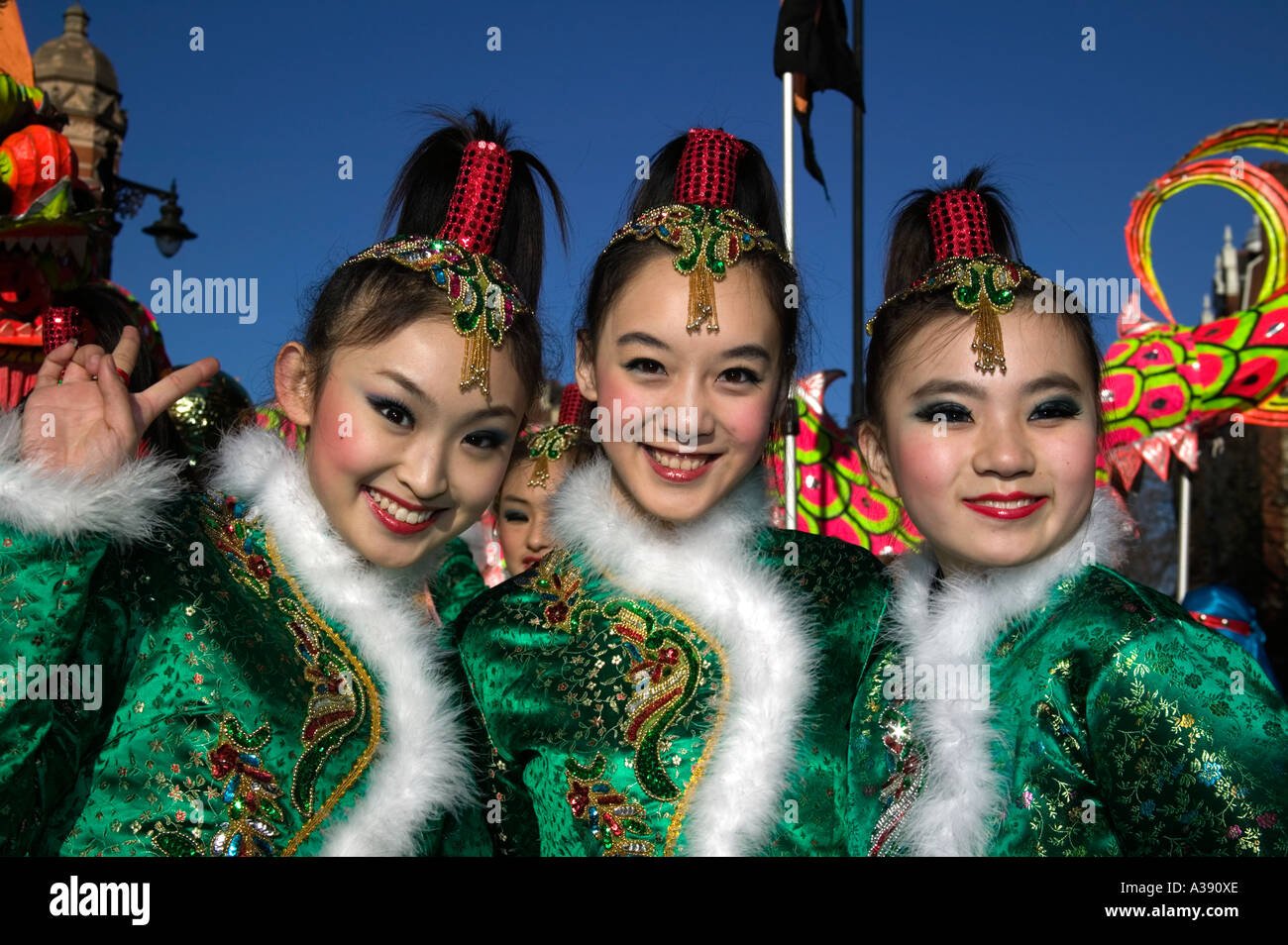 Chinese New Year Parade with the Gold Sail Dance Group Troupe in ...