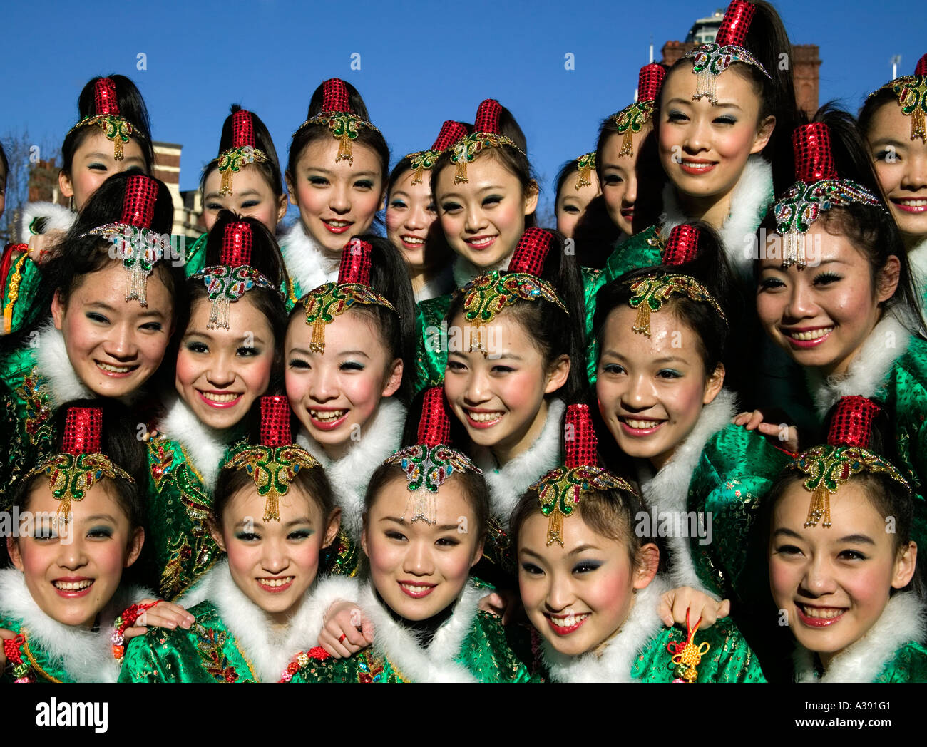 Chinese New Year Parade with the Gold Sail Dance Group Troupe in ...