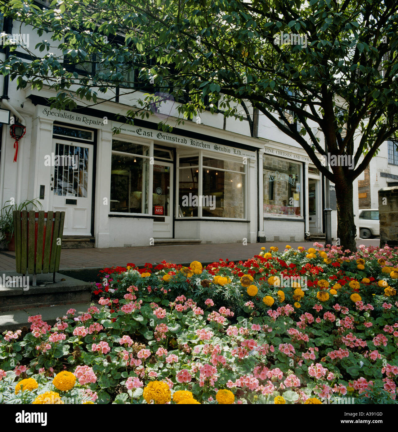 East Grinstead High Street In the Spring Kent U.K. Europe Stock Photo ...
