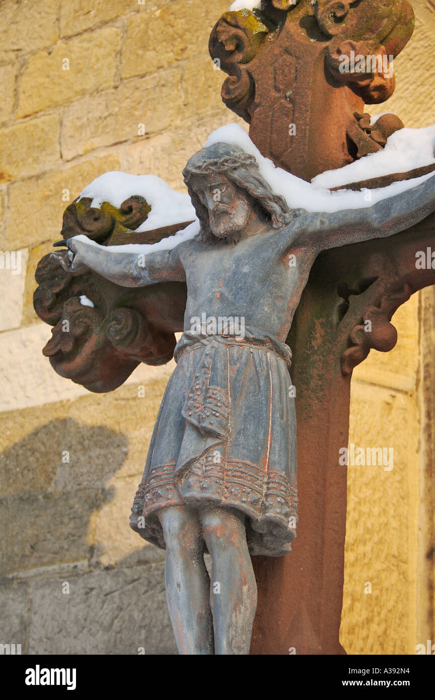 Jesus profile with cross hi-res stock photography and images - Alamy