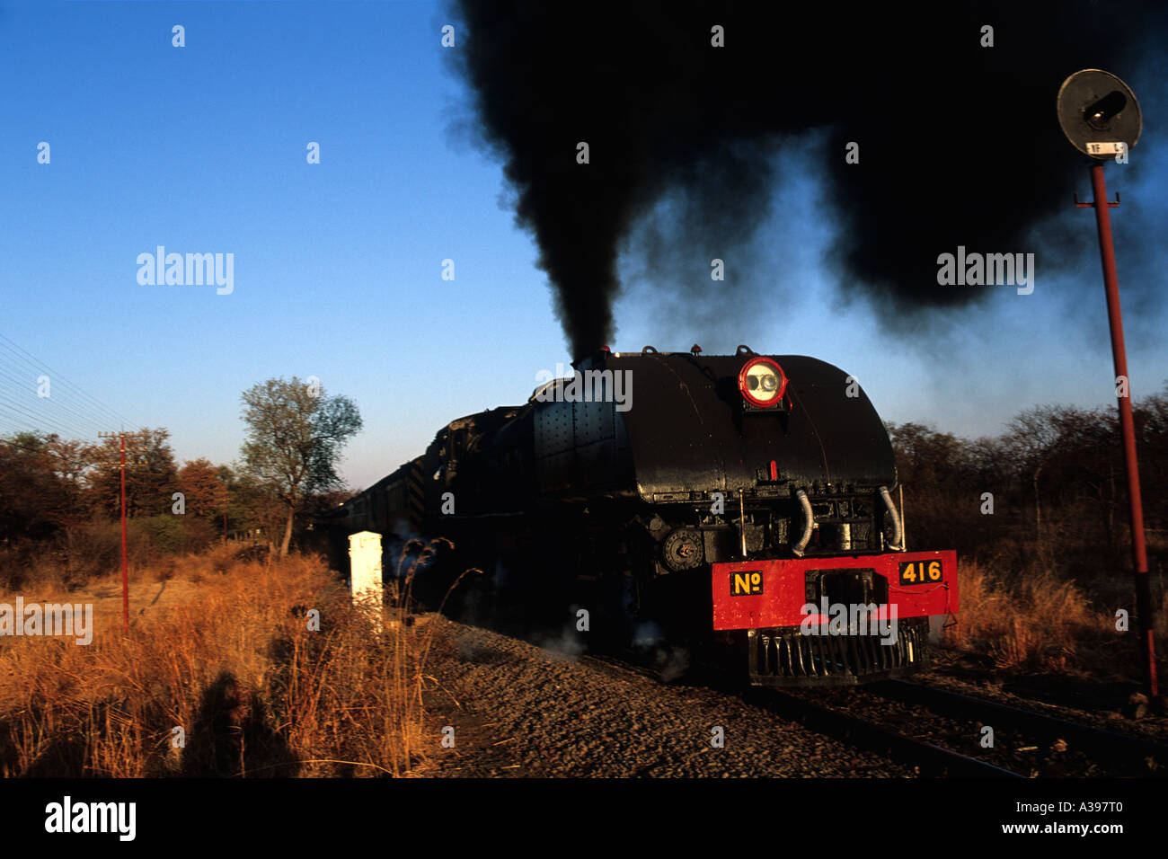 Zimbabwe victoria falls steam train hi-res stock photography and images ...