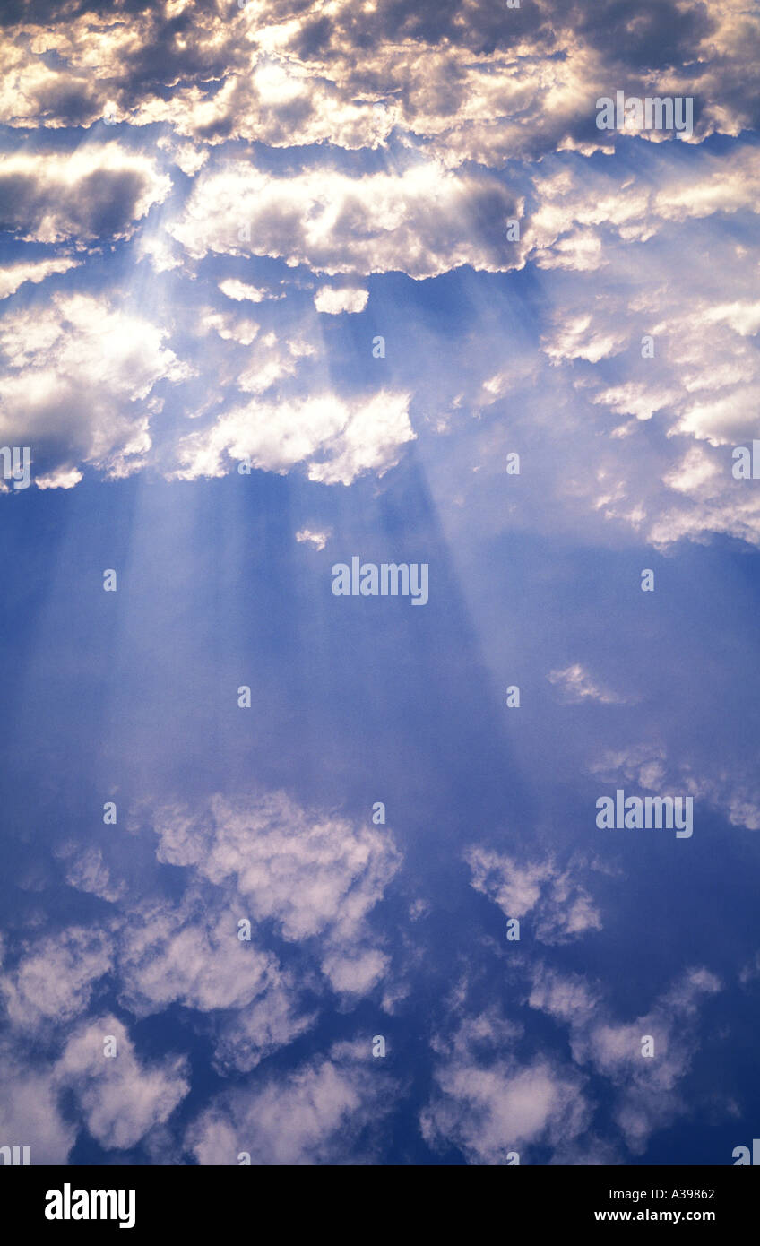Sun rays and clouds Stock Photo - Alamy