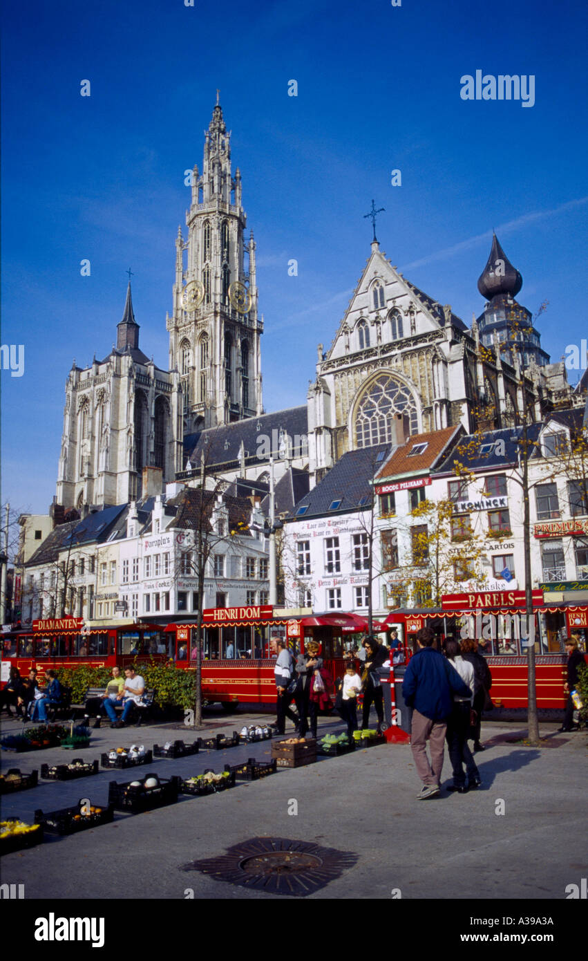 GROENPLAATS SQUARE ANTWERP BELGIUM Stock Photo - Alamy