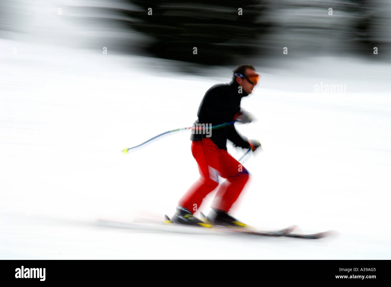male skier at speed Stock Photo - Alamy