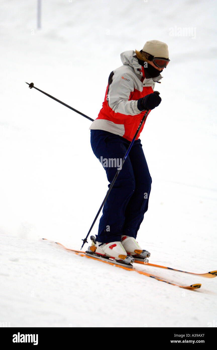 female skier at speed Stock Photo - Alamy