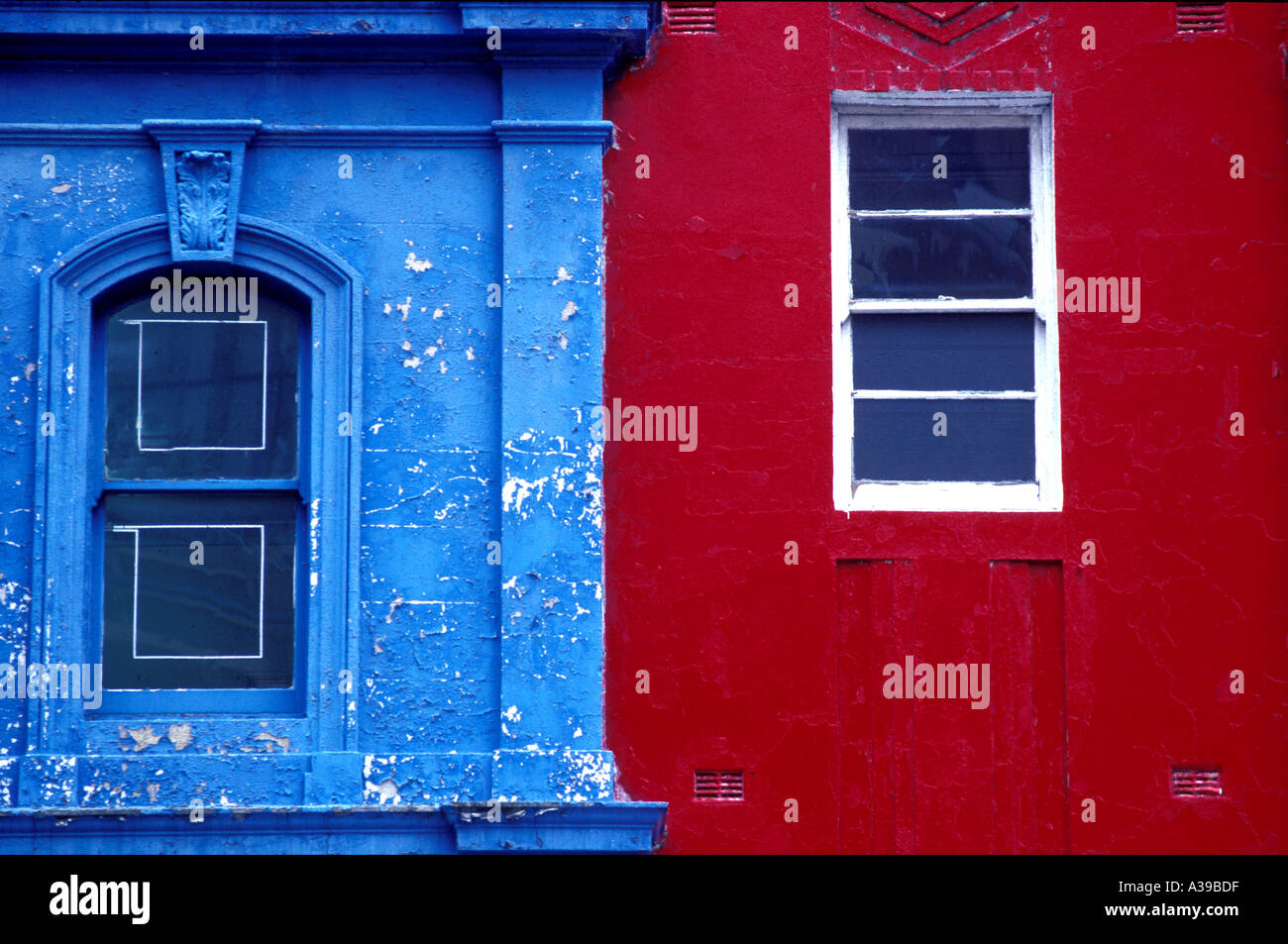 Red and Blue windows 0205 Stock Photo - Alamy