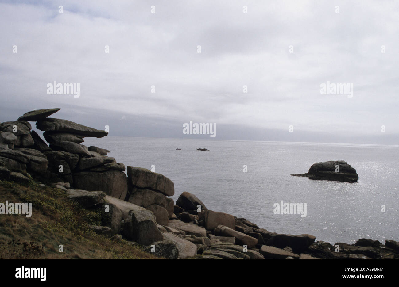 Granite rock formations at St Agnes Scilly Islands Scillies Cornwall UK ...