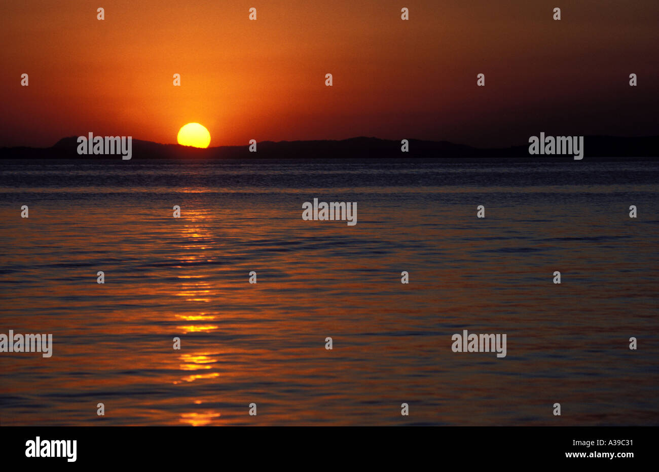 Sun Over Water 0284 Stock Photo - Alamy