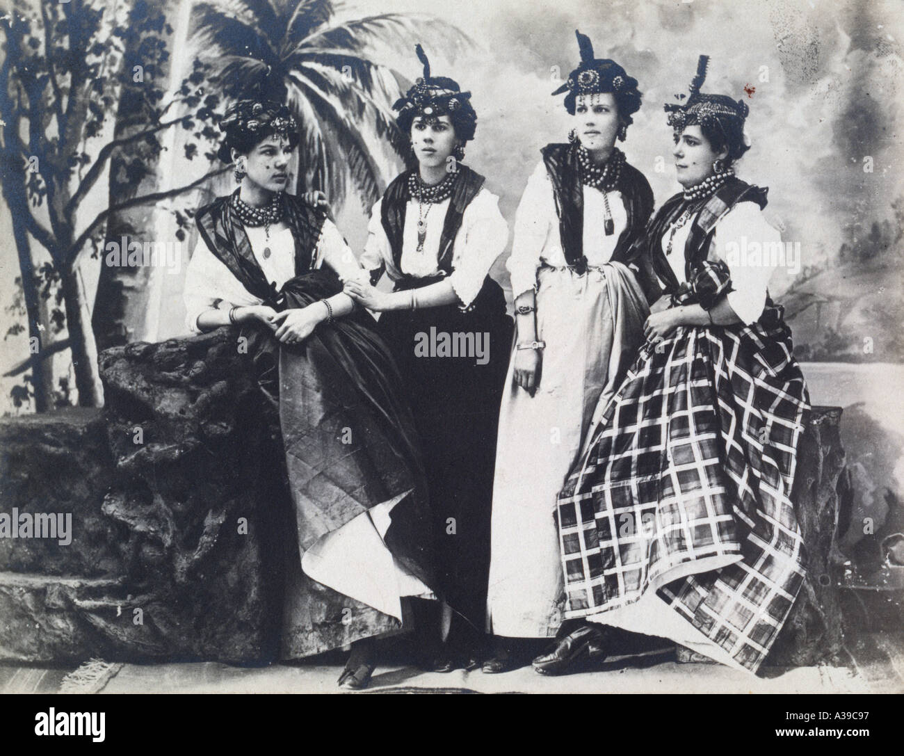 Women of the middle class St Pierre St Vincent Stock Photo - Alamy