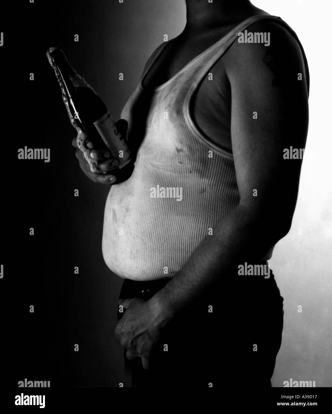 Alcohol belly Black and White Stock Photos & Images - Alamy