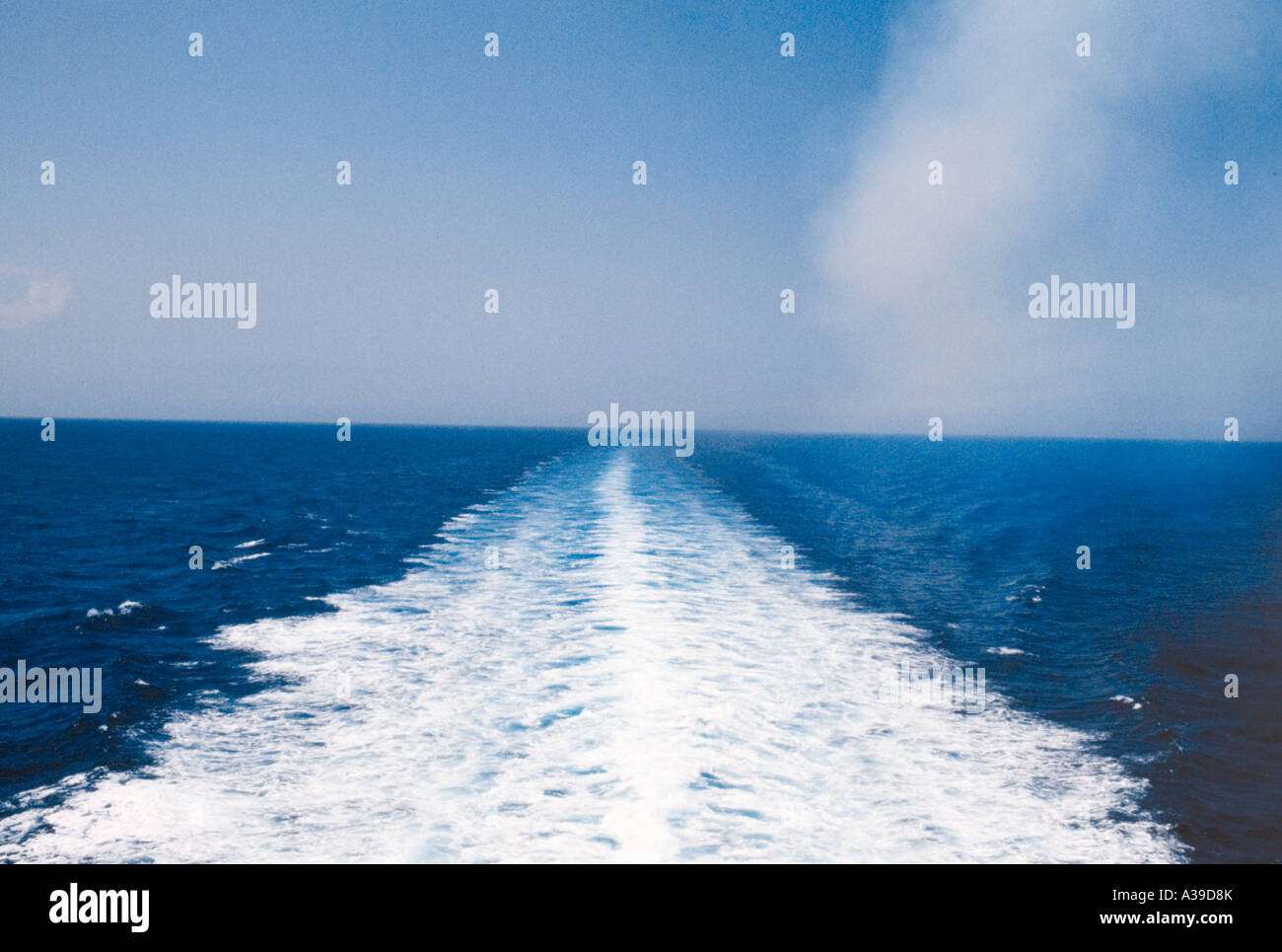 sea, waves, foam, wake, blue, ocean, clods, sky, nature, travel, ship ...