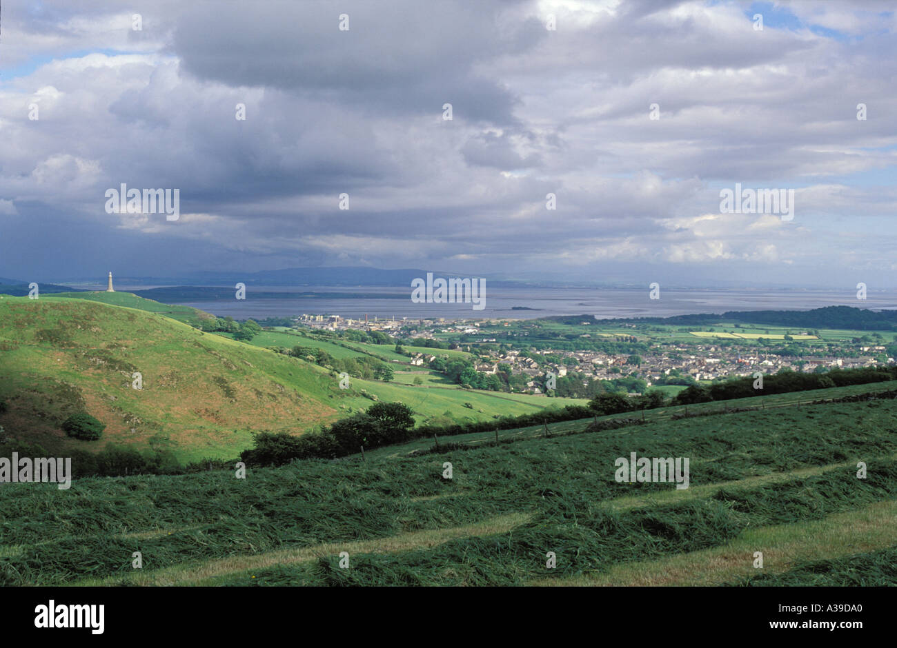The Hoad Monument overlooking Ulverston Ulverston Cumbria Stock Photo ...