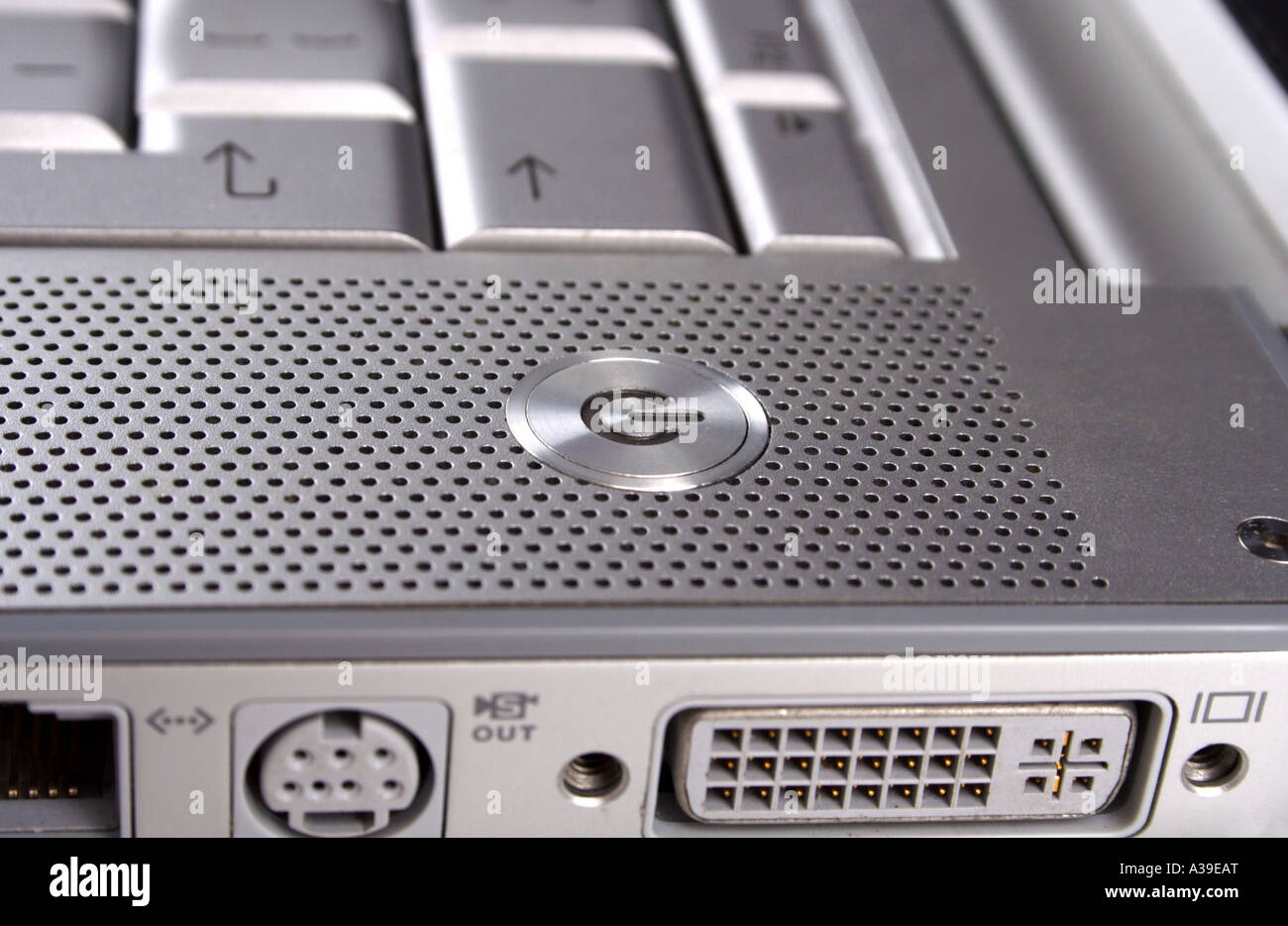 Silver laptop power button hi-res stock photography and images - Alamy