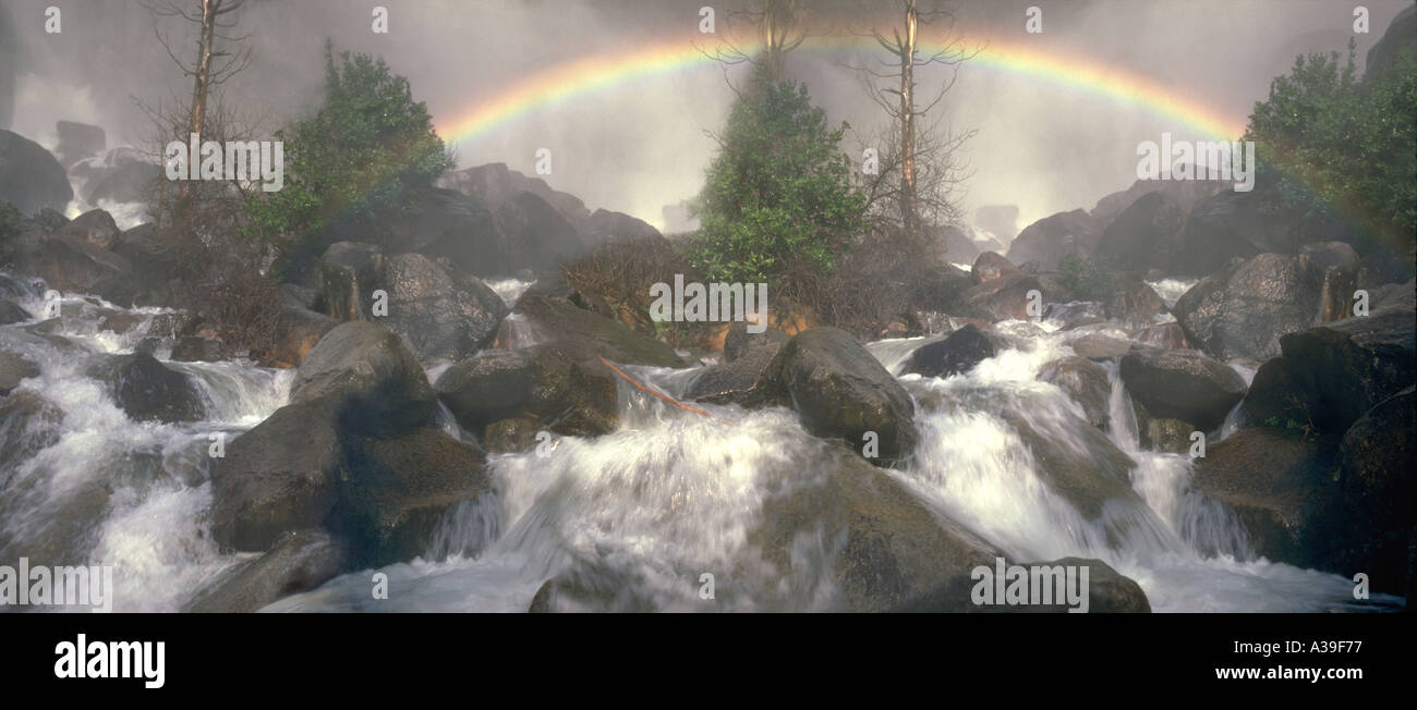 Bridalveil Falls Yosemite Waterfalls Natural Rainbow Stream Water ...