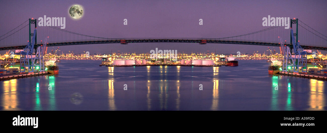 Los angeles bridge moon hi-res stock photography and images - Alamy