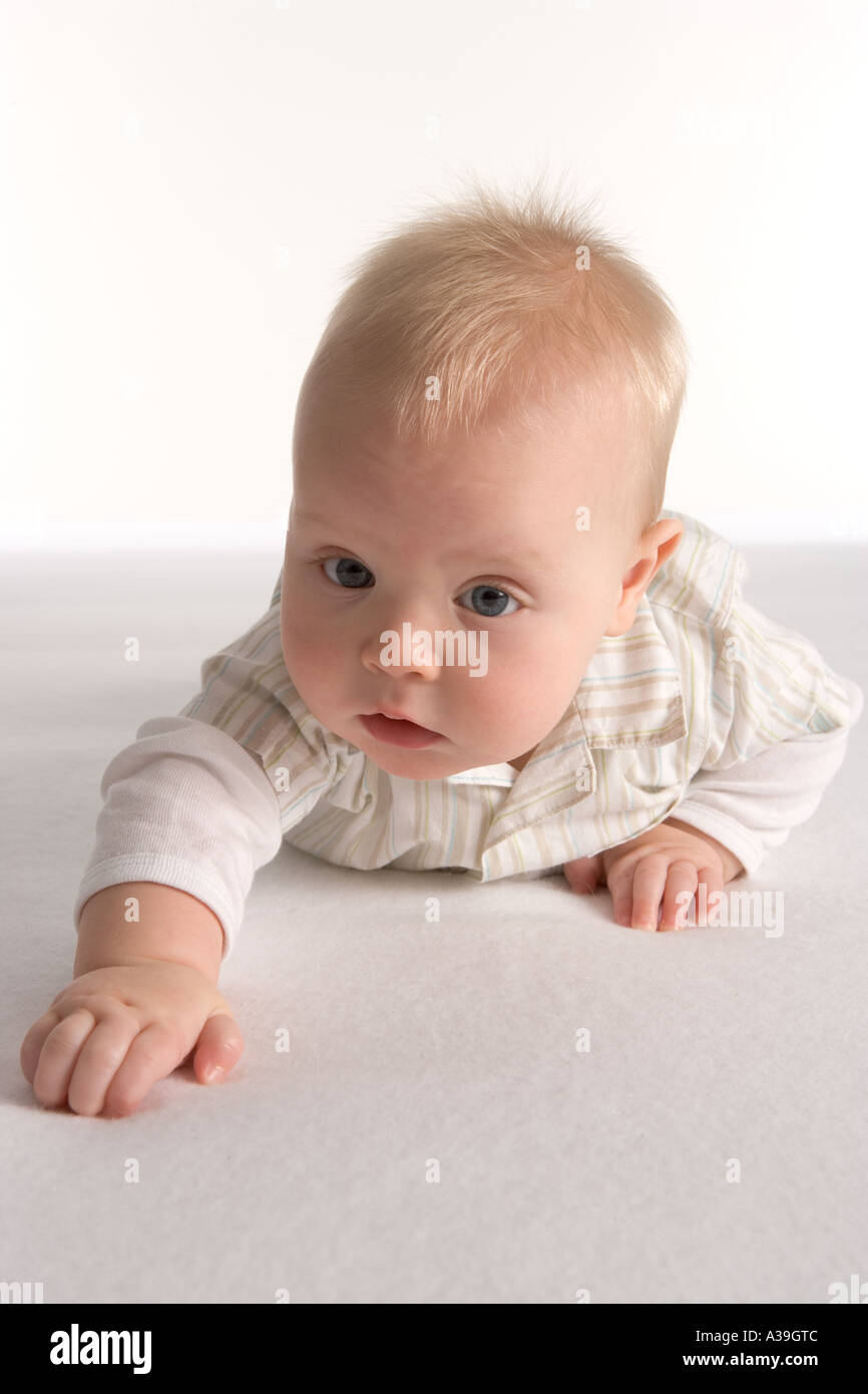 Portrait of a blond baby boy Stock Photo - Alamy