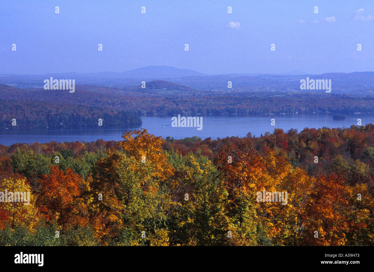 Scenic landscape with lake Stock Photo - Alamy