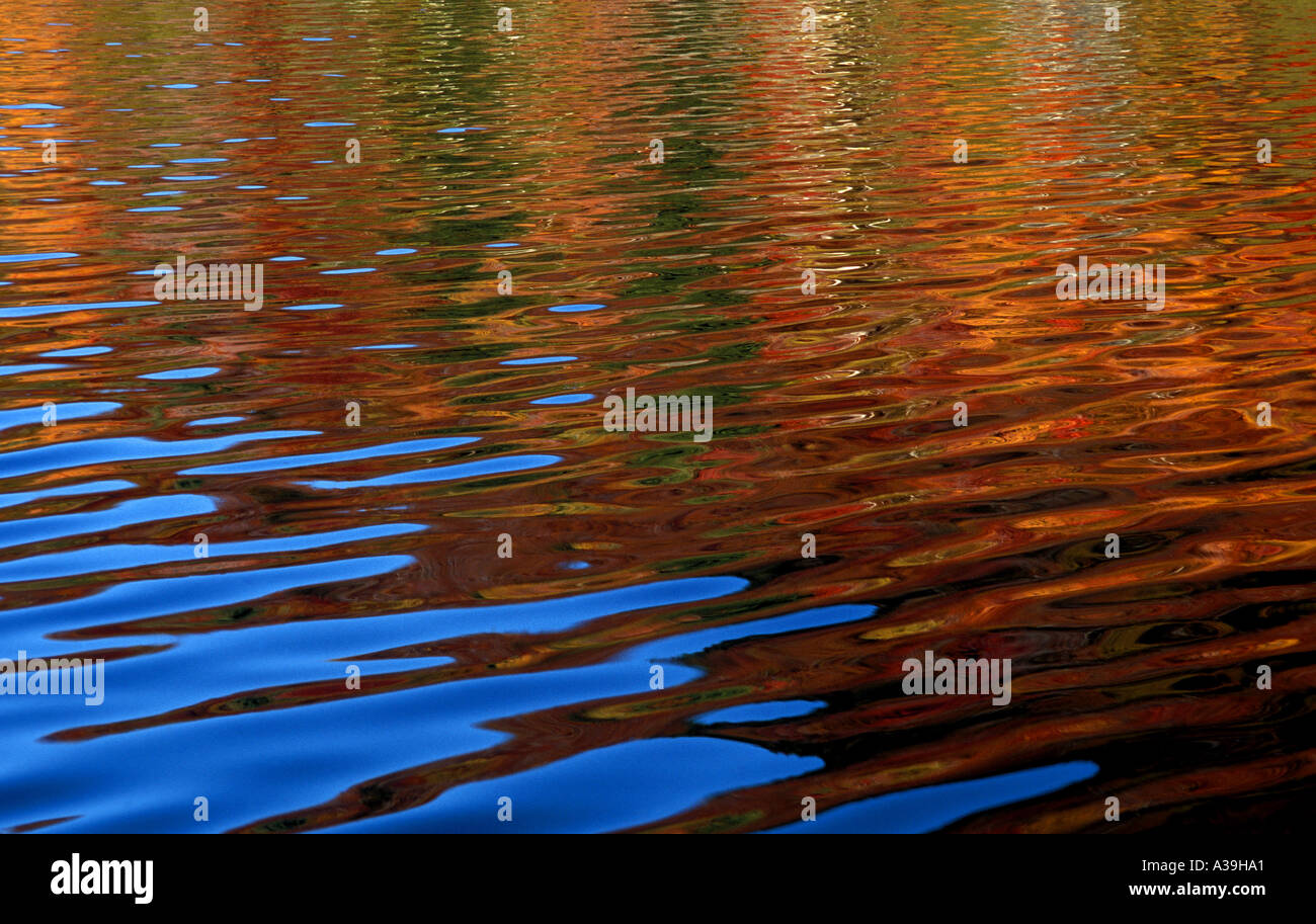 Colored reflections on water Stock Photo - Alamy