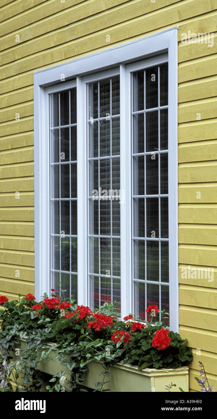 Window exterior and window box Stock Photo - Alamy