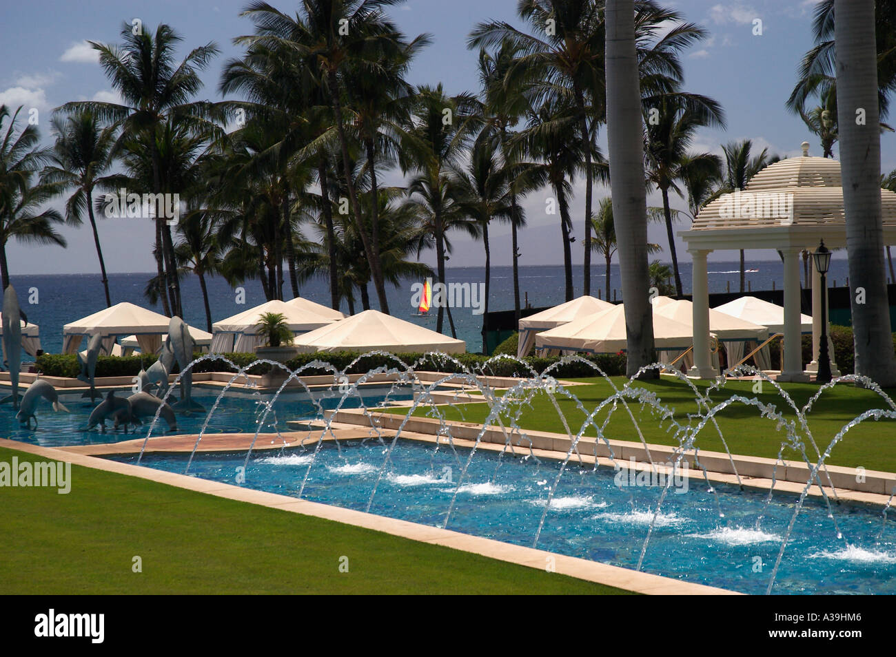resort pool Maui Stock Photo - Alamy