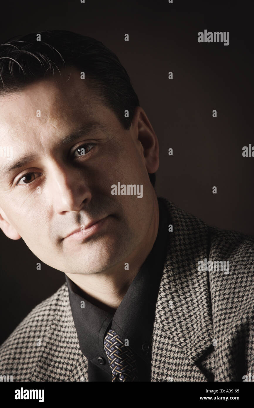 Portrait of dark haired clean shaven man Stock Photo - Alamy