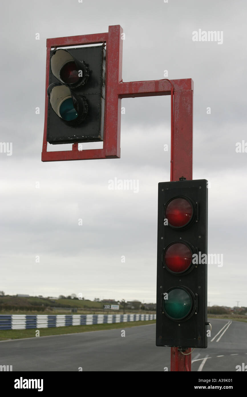 Start lights at Kirkistown Racing Circuit County Down Northern Ireland ...