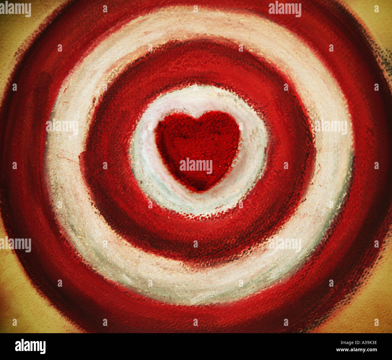 Target with heart Stock Photo - Alamy