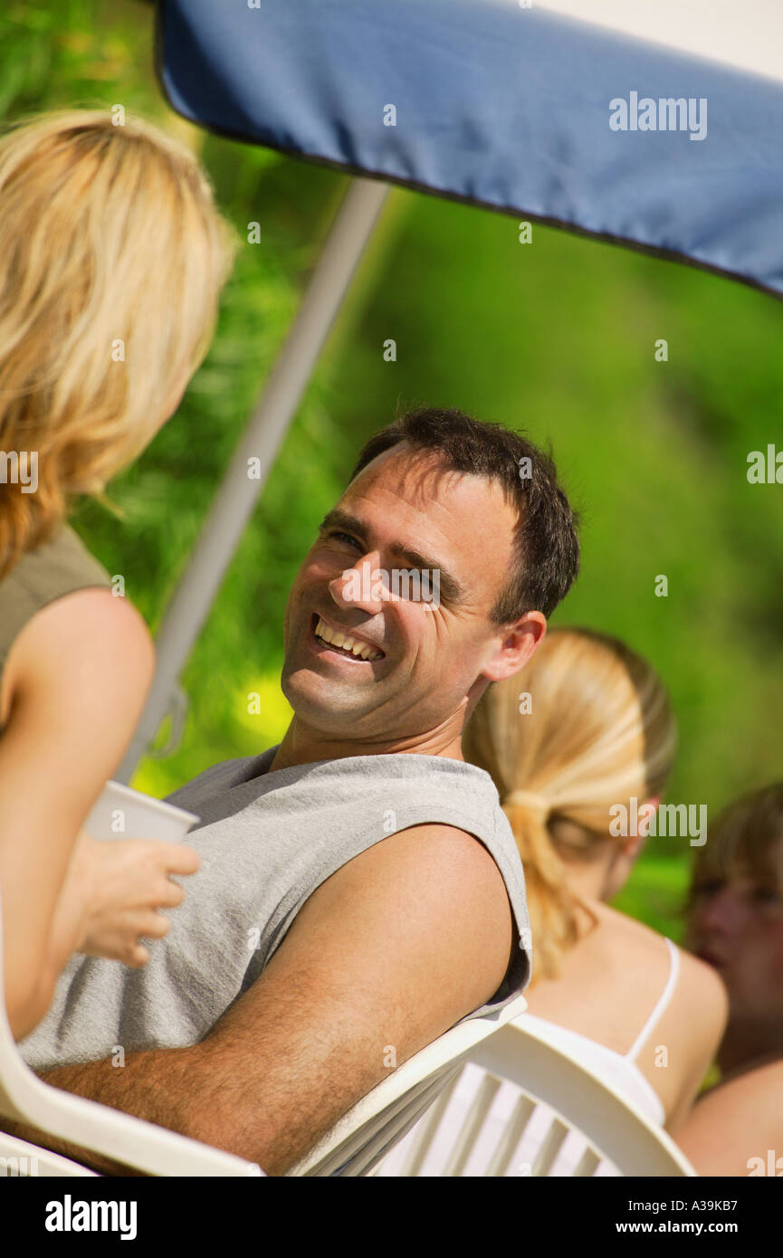 Man in the sun Stock Photo - Alamy